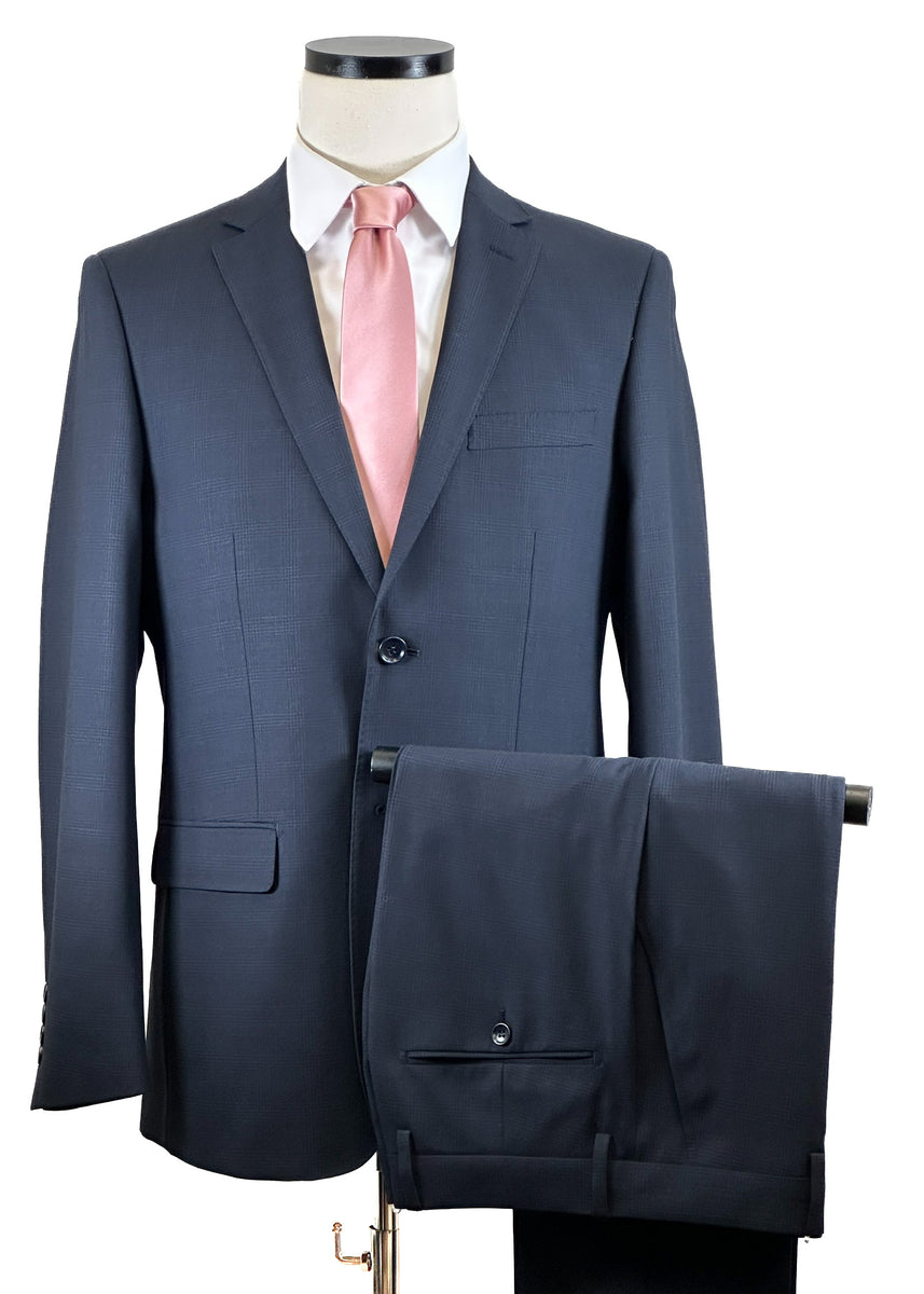 Navy Plaid Modern Fit Suit – Rome's Tuxedos & Suits