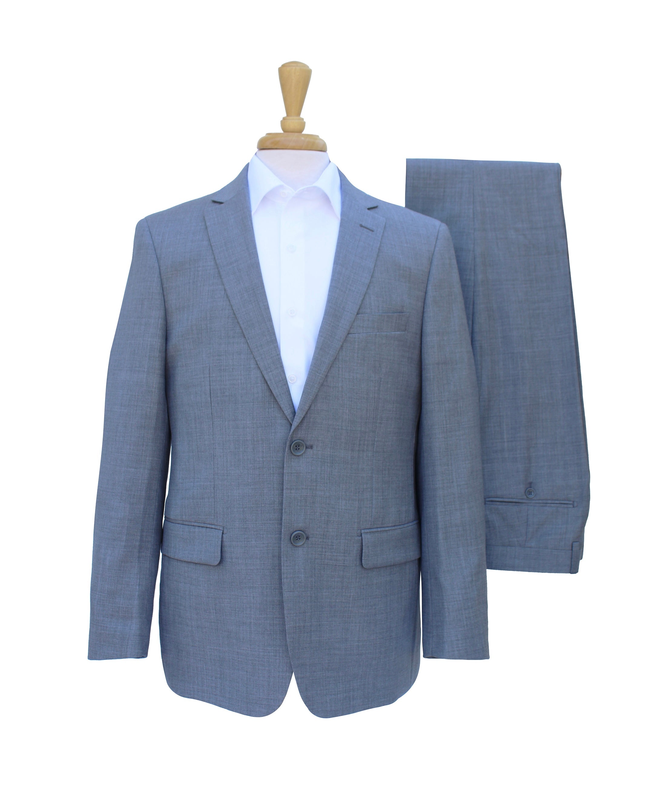 Tailored Fit Light Gray Wool Suit – Rome's Tuxedos & Suits